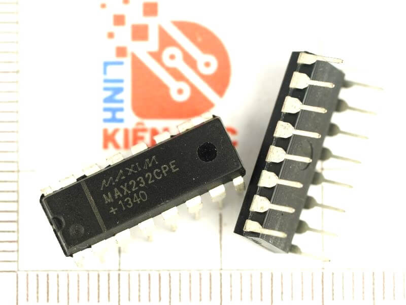 MAX232CPE MAX232EPE DIP16 IC truyền thông RS232 - Linh kiện Độc